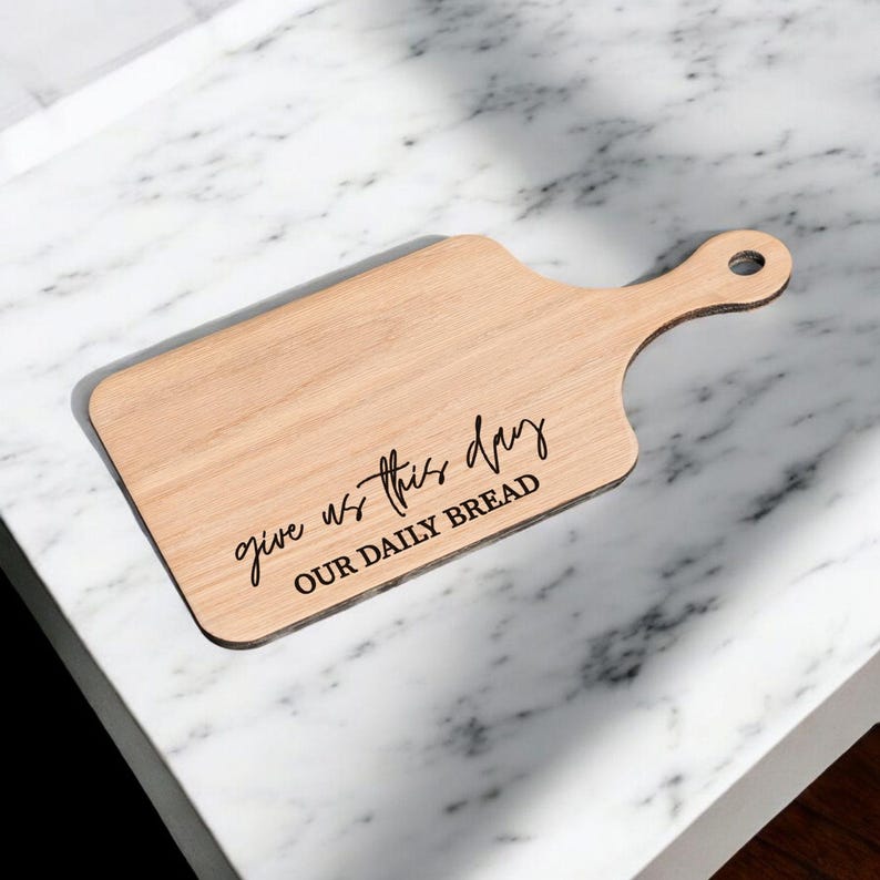 Breadboard for Serving, – Rustic Kitchen Decor, Daily Bread Paddle ...