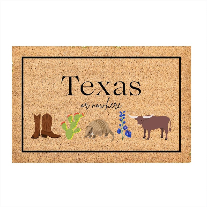 Texas Doormat - Etsy
