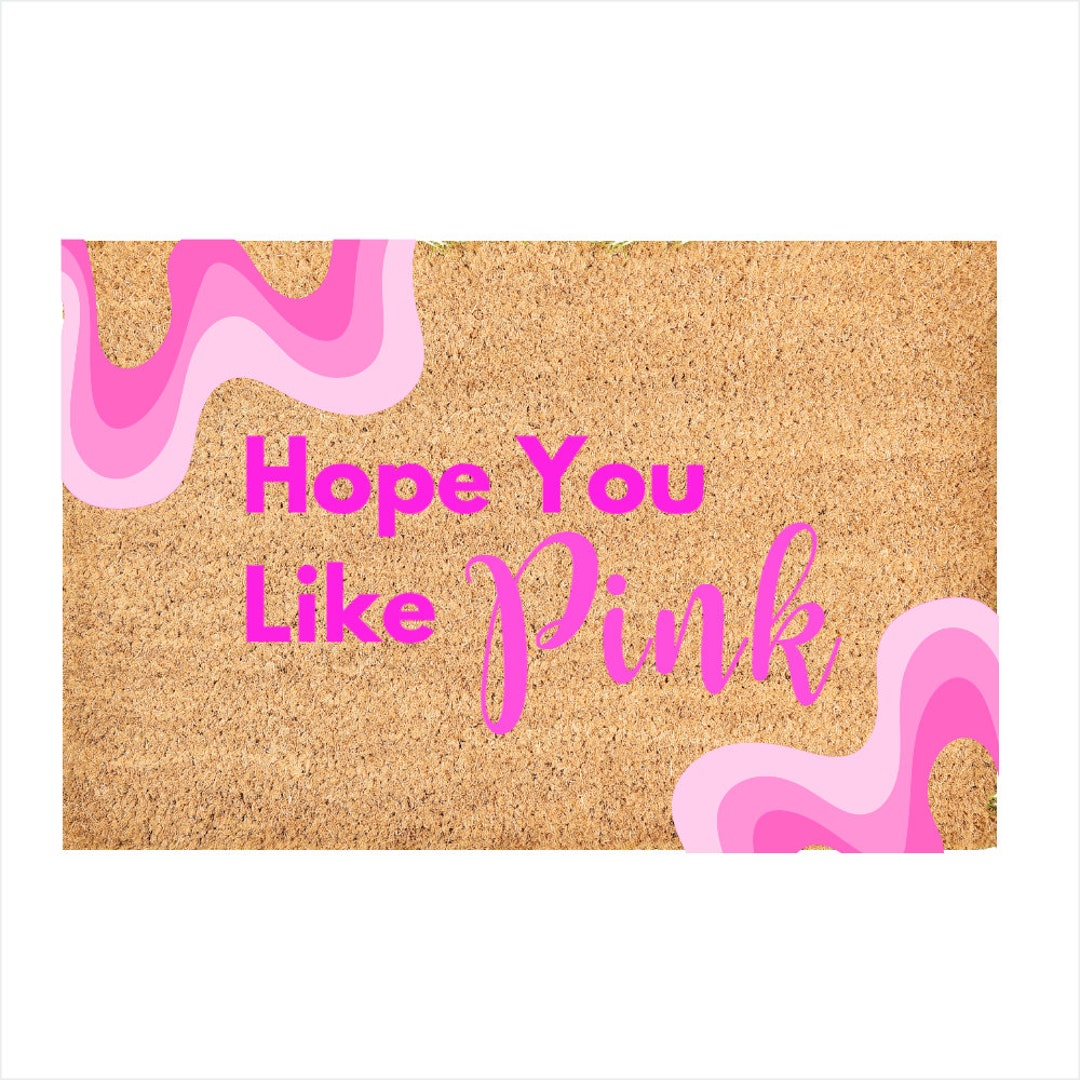 Pink Doormat Preppy Doormat Hot Pink Mat Girly Doormat - Etsy