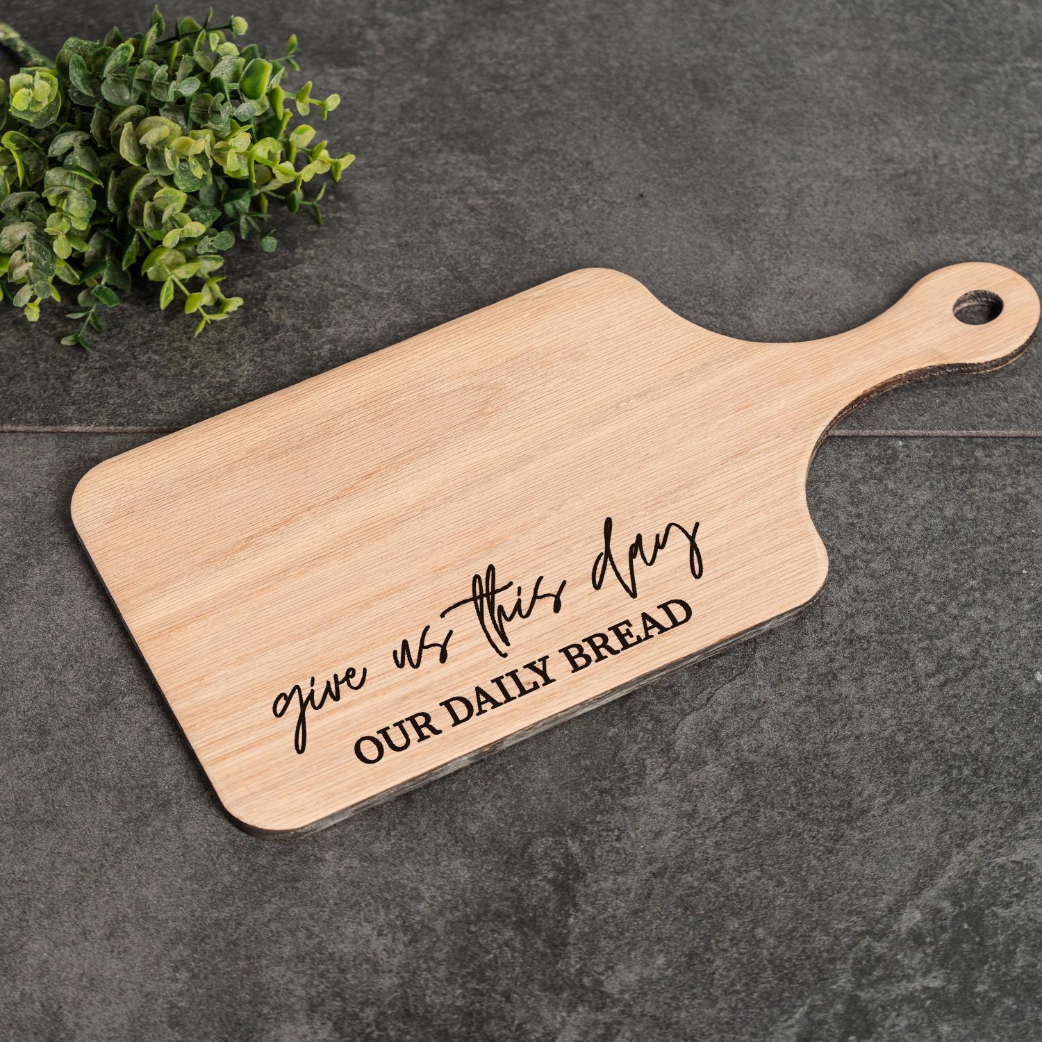 Breadboard for Serving, – Rustic Kitchen Decor, Daily Bread Paddle ...