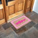 Cute Welcome Doormat - Pink Aesthetic Scalloped Entryway Mat - Girly ...