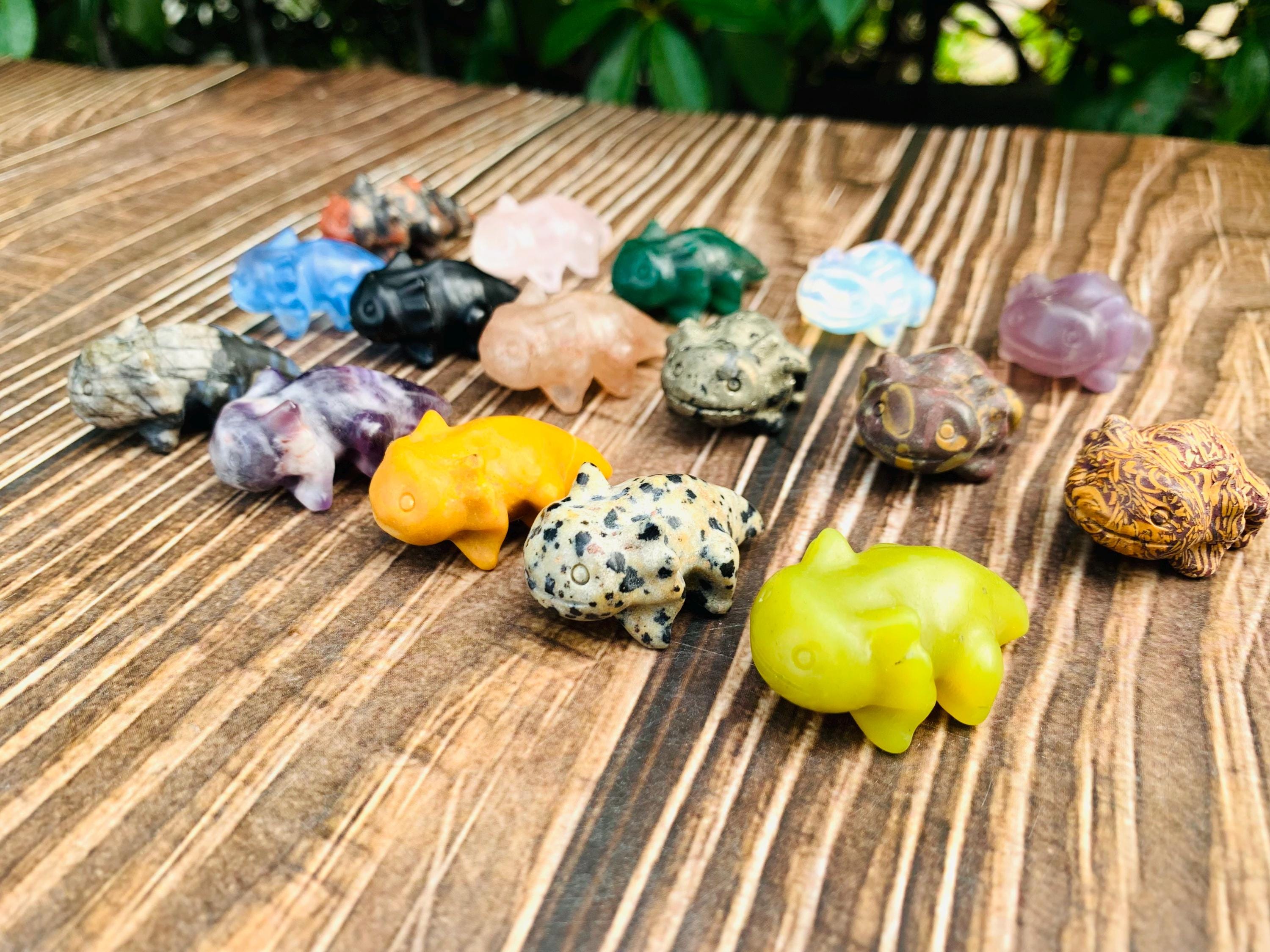 1.5'' Hand-carved Crystal Baby Axolotl Figurines, Home Decor, Crystal ...