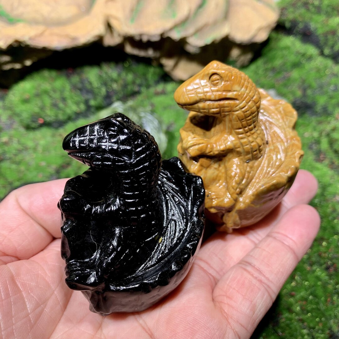 Handmade Crystal Dinosaur Cubs Figurines, Crystal Dinosaur Eggs ...