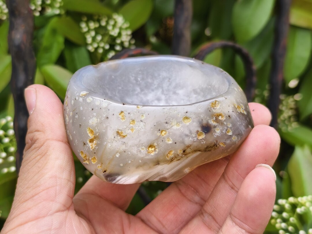 Natural Agate Bowl Carving, Crystal Tool Decor, Crystal Carvings ...