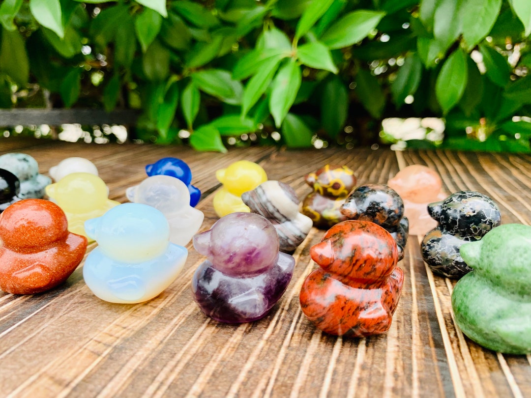 1.2'' Hand-carved Crystal Duck Sculpture, Home Decor, Desk Decoration ...