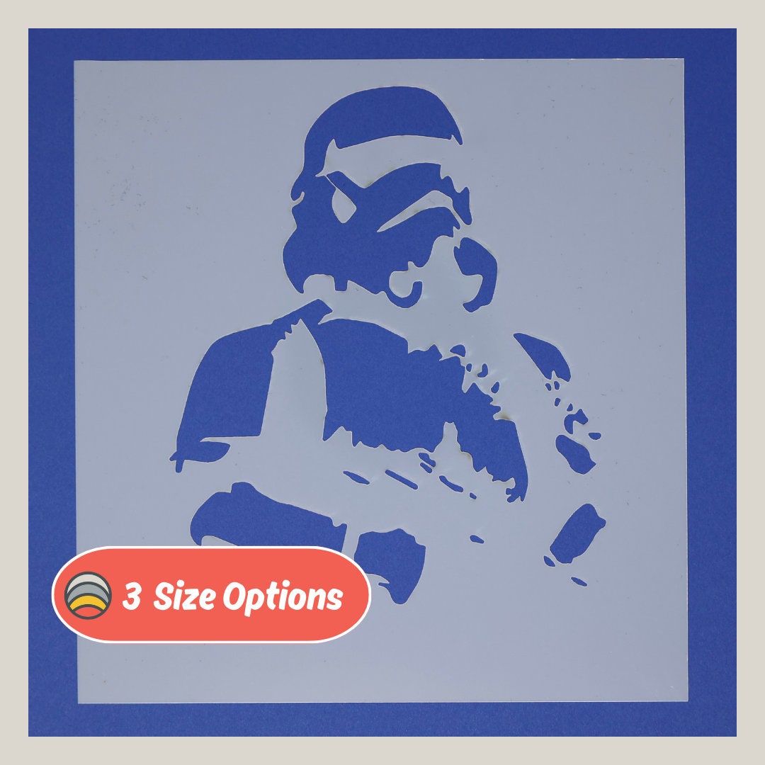 Stormtrooper Stencil Star Wars Wall Decor Stormtrooper Art Star Wars Decor DIY Star Wars Art ...