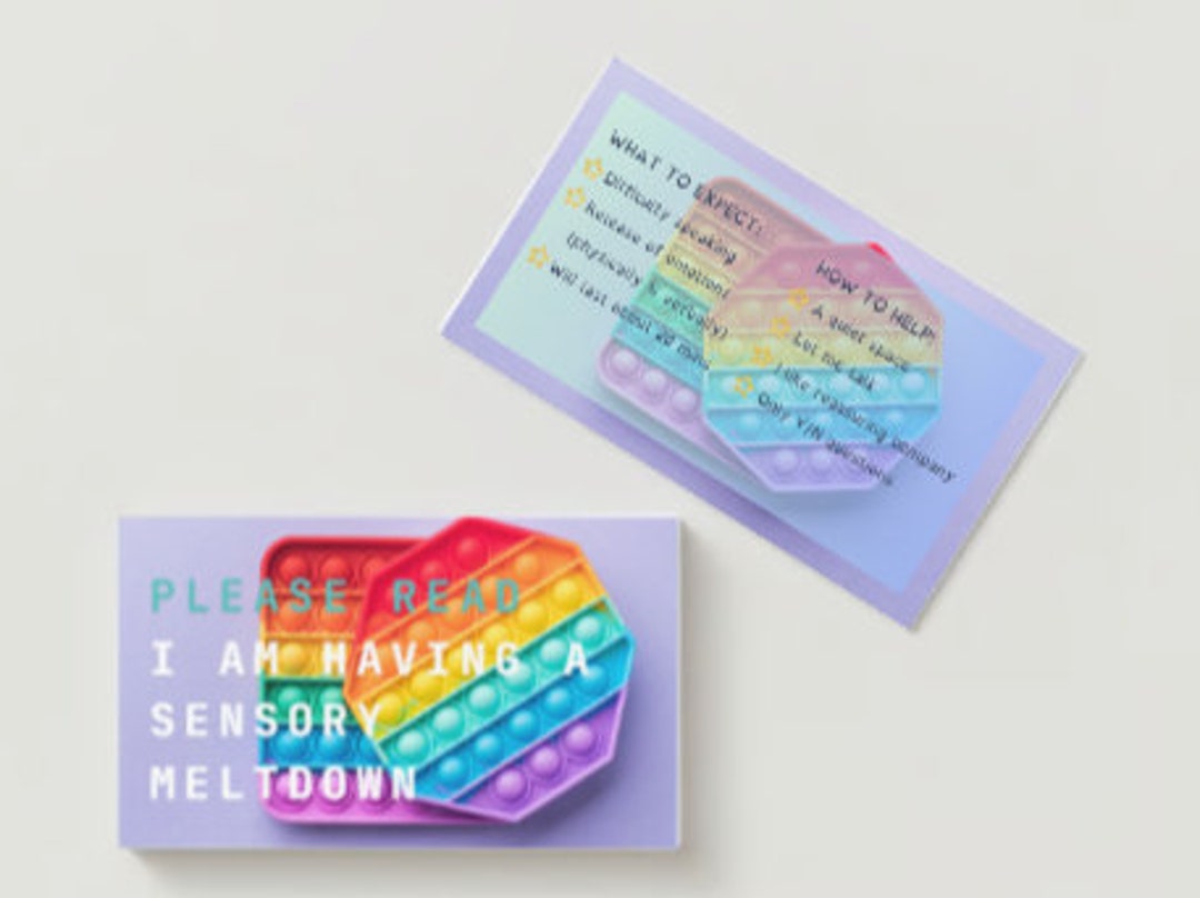 Meltdown Communication Card | Neurodivergent Digital Download ...