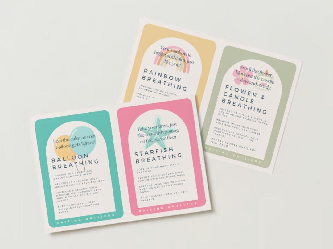 Mindfulness Breathing Cards: Calming Techniques for Neurodiverse ...