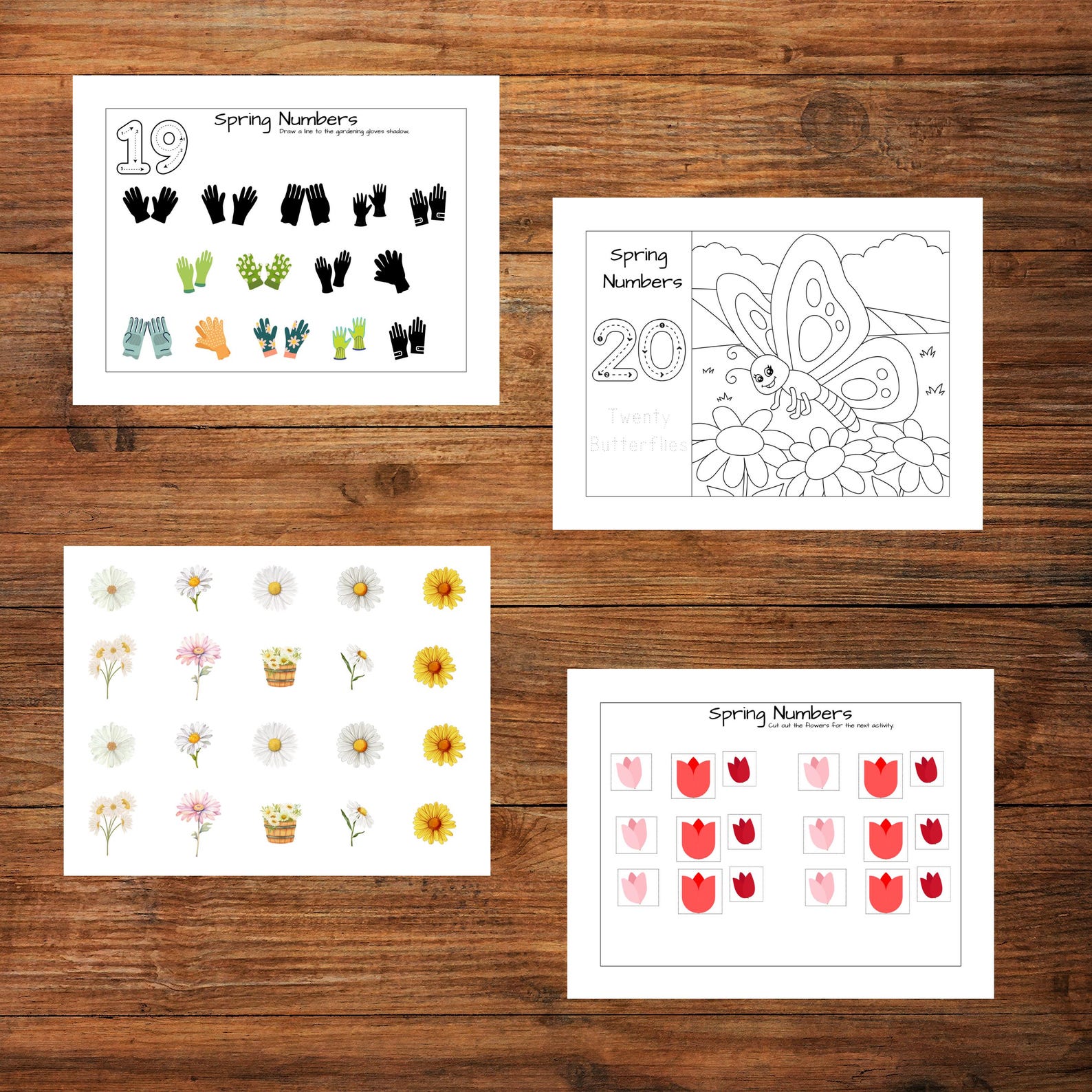 Spring Counting Numbers 11–20 Printable | Preschool Math Activity | Cut ...