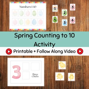 Spring Counting 1-10 Activity | Preschool Math Printable | Toddler ...