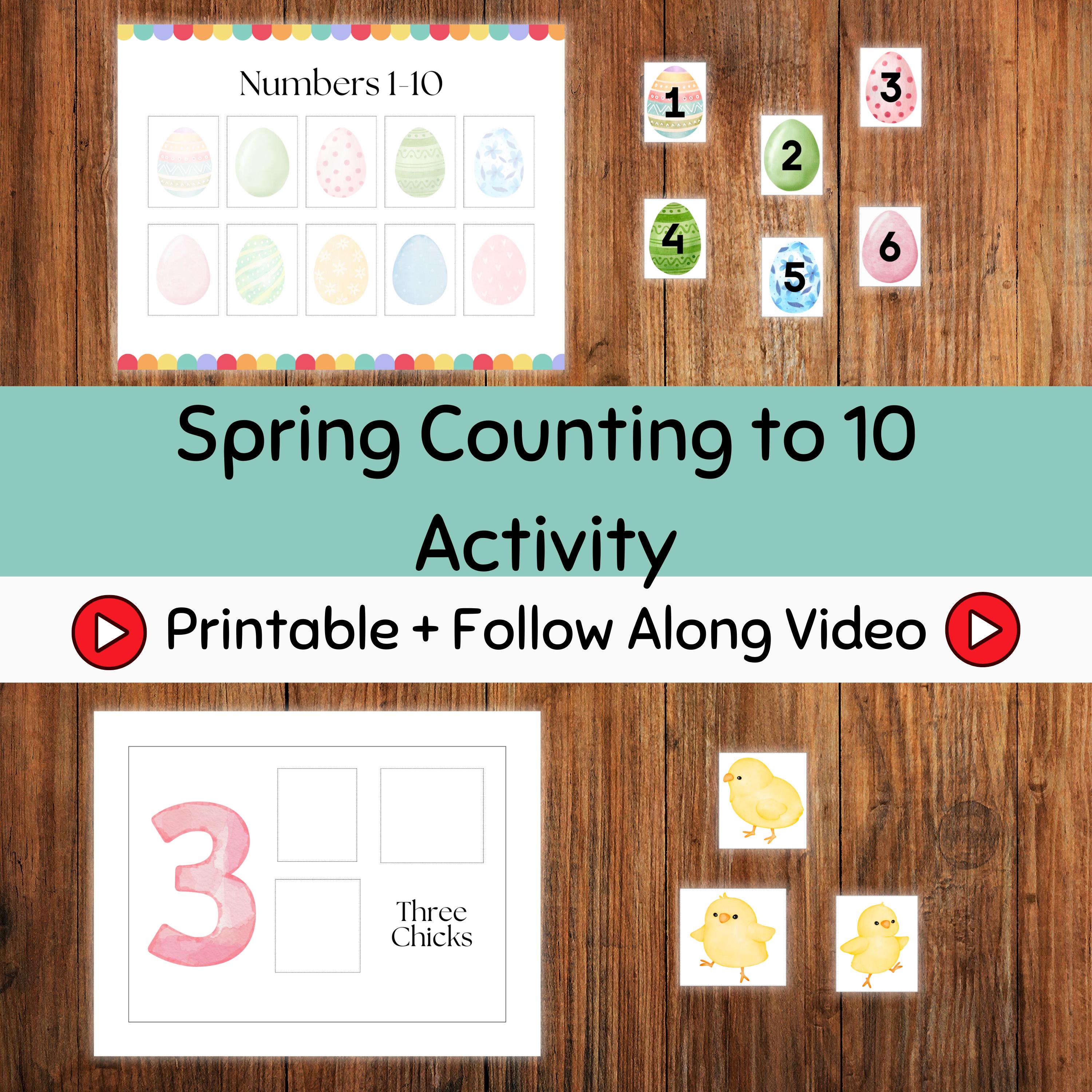 Spring Counting 1-10 Activity | Preschool Math Printable | Toddler ...