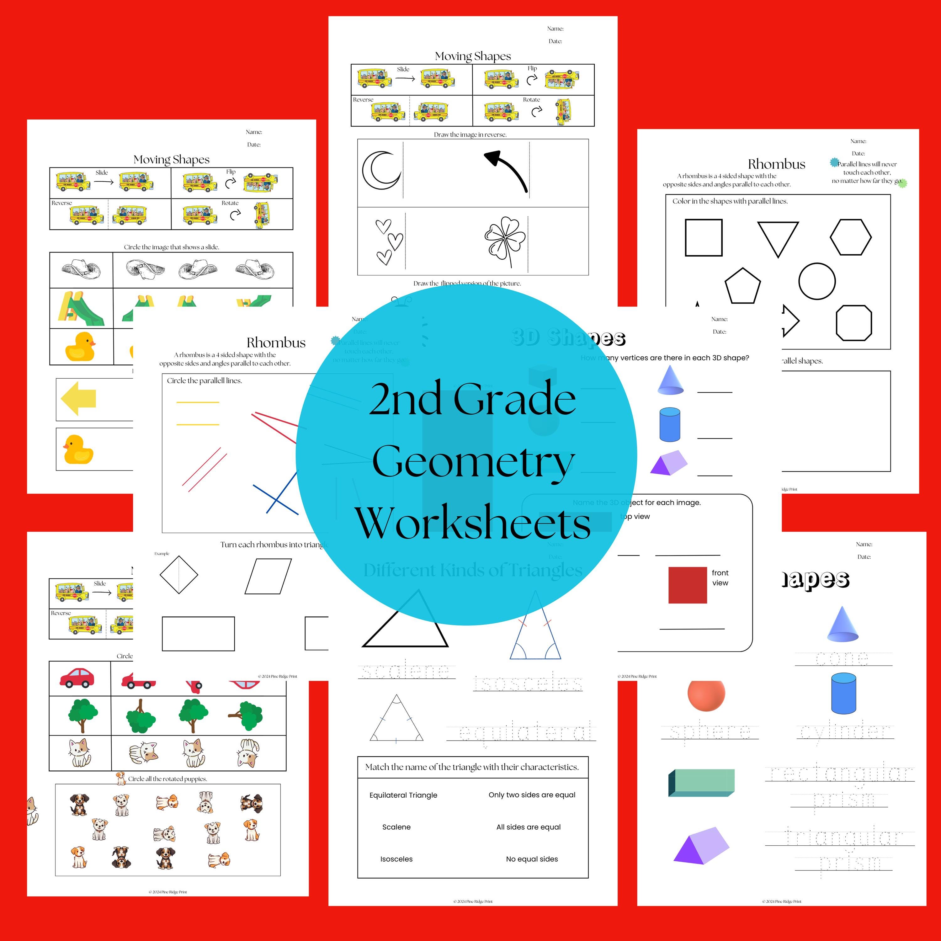 Rhombus Properties Worksheet 2d Shapes Worksheets