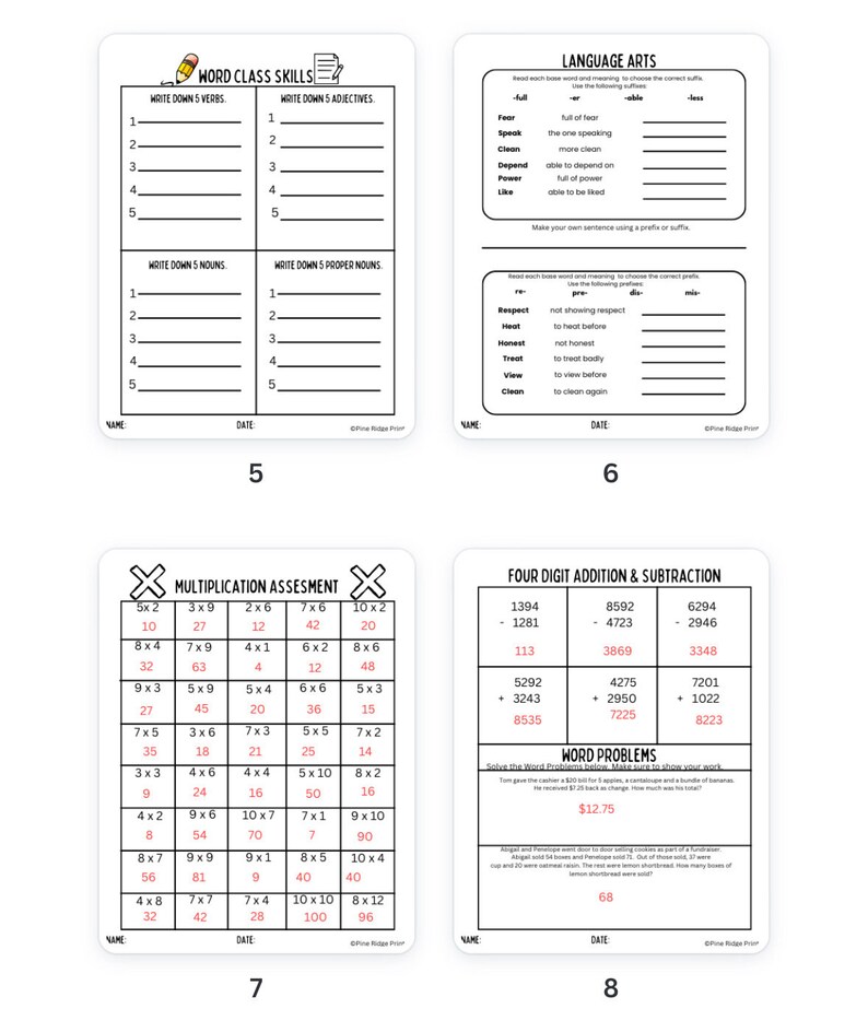 Unofficial End of the Year Summer 3rd Grade Warm up - Back to School ...