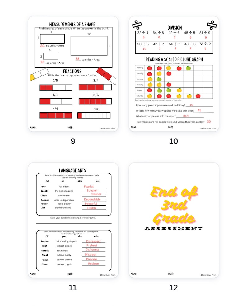 Unofficial End of the Year Summer 3rd Grade Warm up - Back to School ...