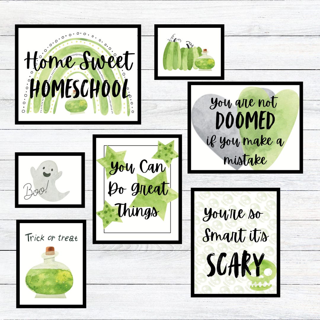 7 Halloween Themed Homeschool Wall Art - Home Sweet Homeschool - Simple ...