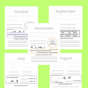 Months of the Year Printable: Tracing & Writing Worksheets for ...