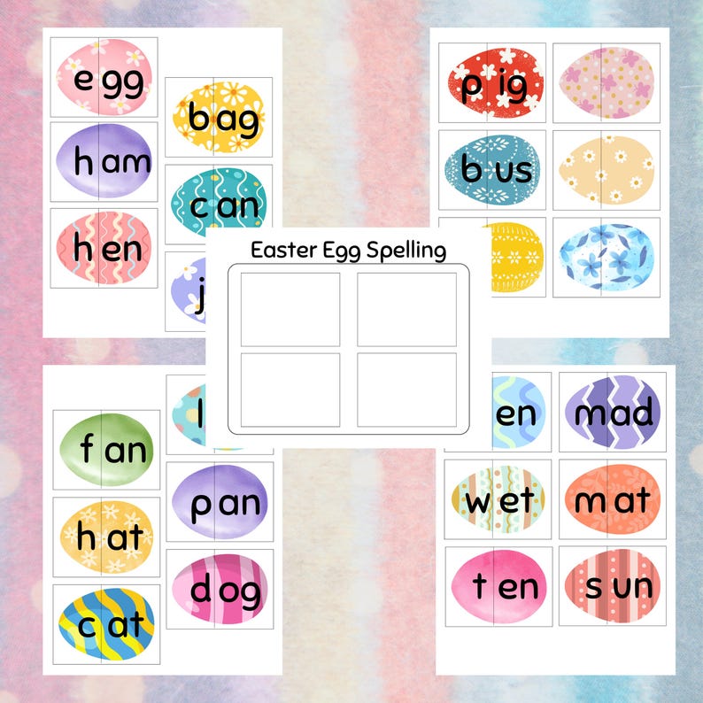 Easter Egg Spelling Activity | CVC Word Matching Game | Hands-on ...