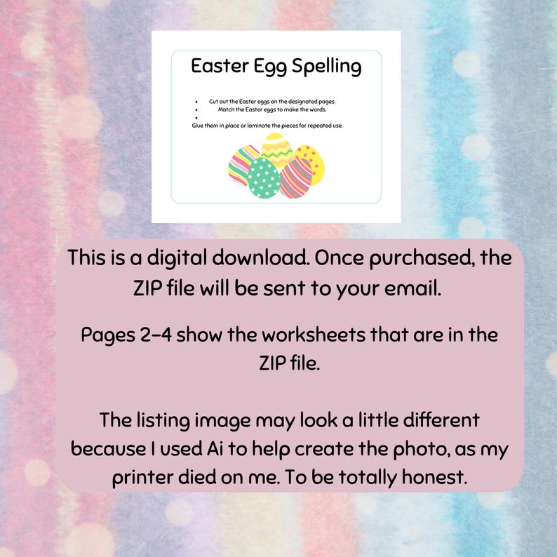 Easter Egg Spelling Activity | CVC Word Matching Game | Hands-on ...