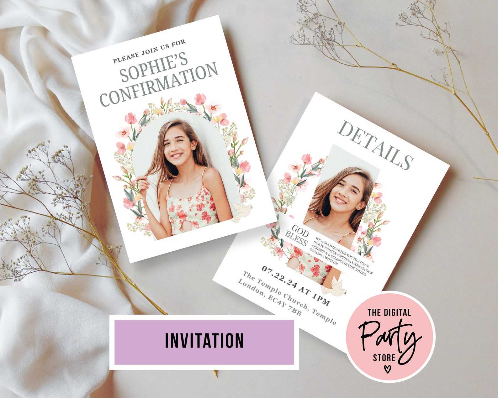 Confirmation Photo Welcome Sign, Confirmation Poster, Editable Canva ...