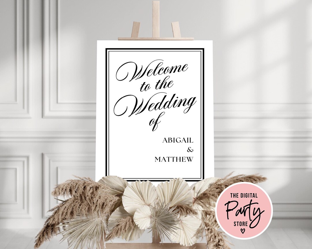 Formal Welcome Sign Canva Template, Luxury Welcome Sign, Old Money ...