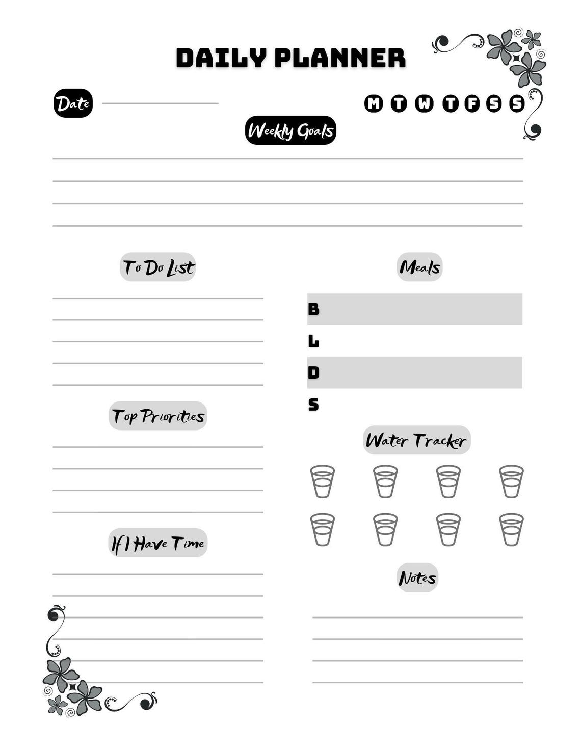 Minimalist White Daily Planner – Simple Elegant Design, Functional ...