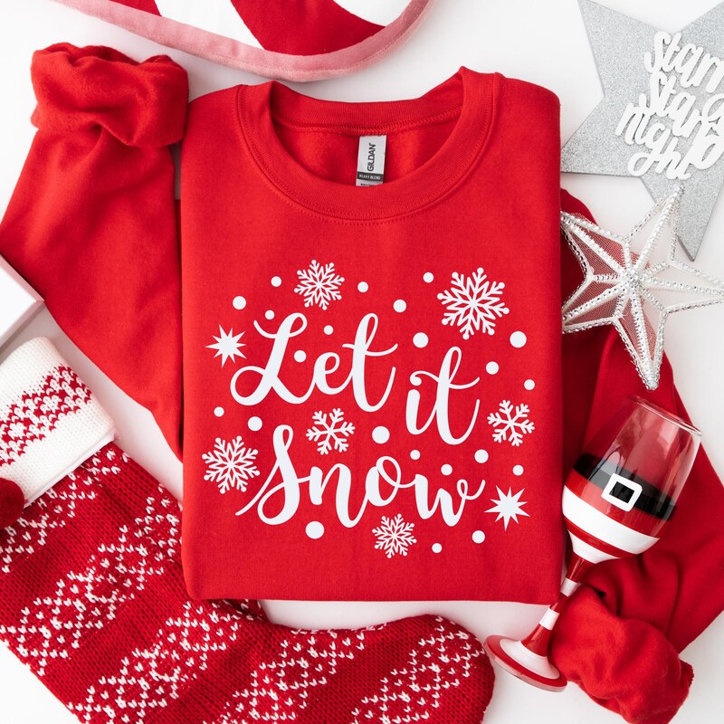 Let It Snow Sweater - Etsy