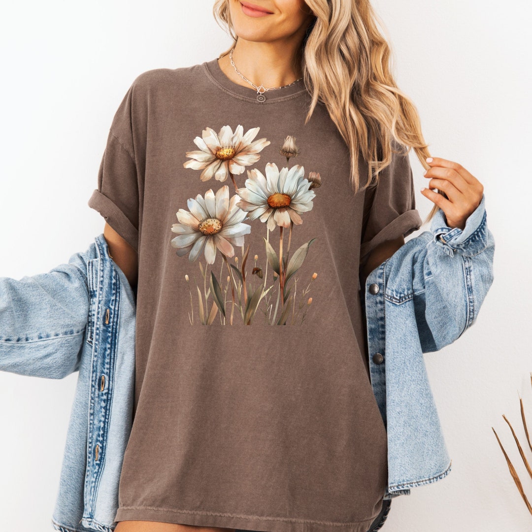 Cottagecore Floral T-shirt - Boho Wildflowers Cottagecore Shirt ...