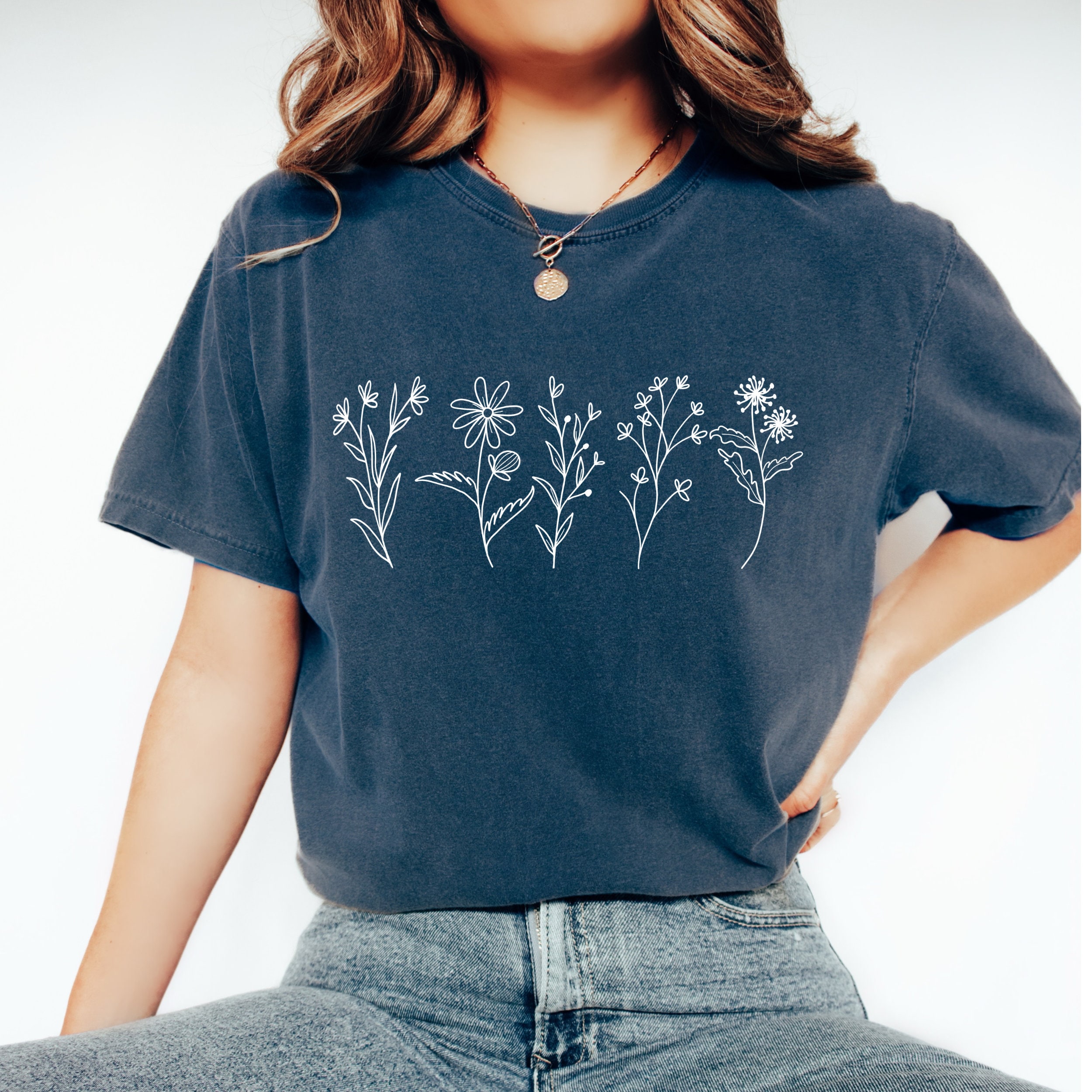 Floral Cottagecore Shirt, Botanical Shirt, Flower Shirt, Nature Shirt ...