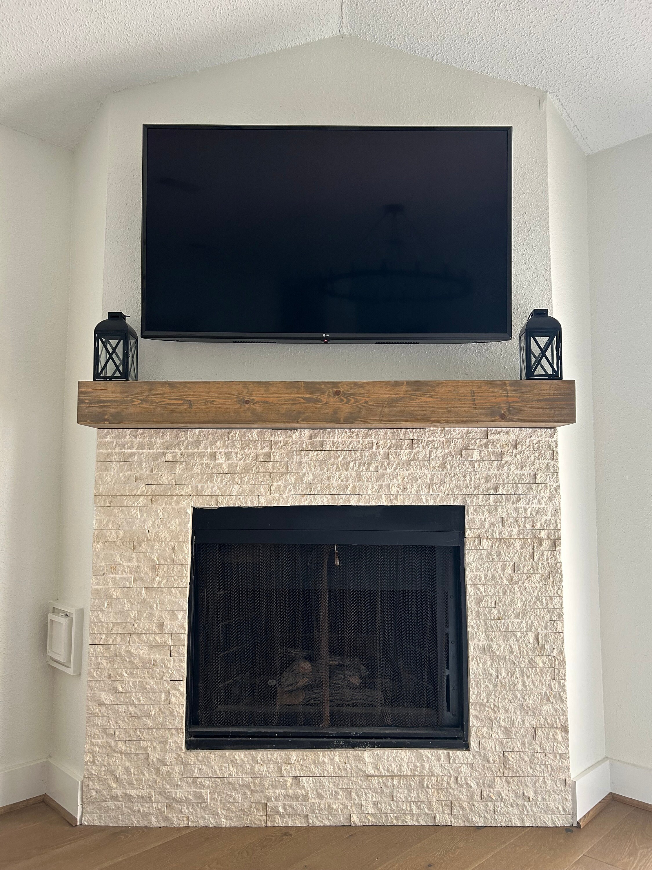 Custom Floating Mantel Farmhouse Rustic Modern Handcrafted Wood Mantel ...