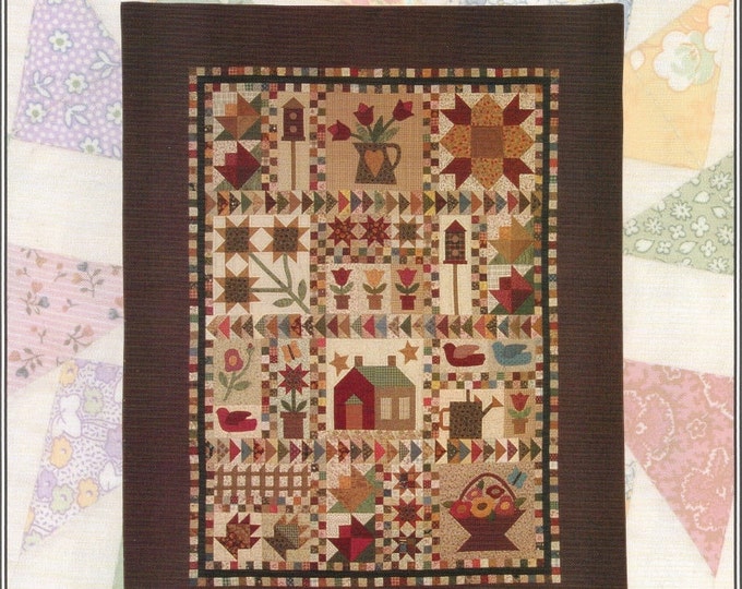 Cottage Garden Sampler Quilt Pattern Applique the Rabbit Factory Fabric ...