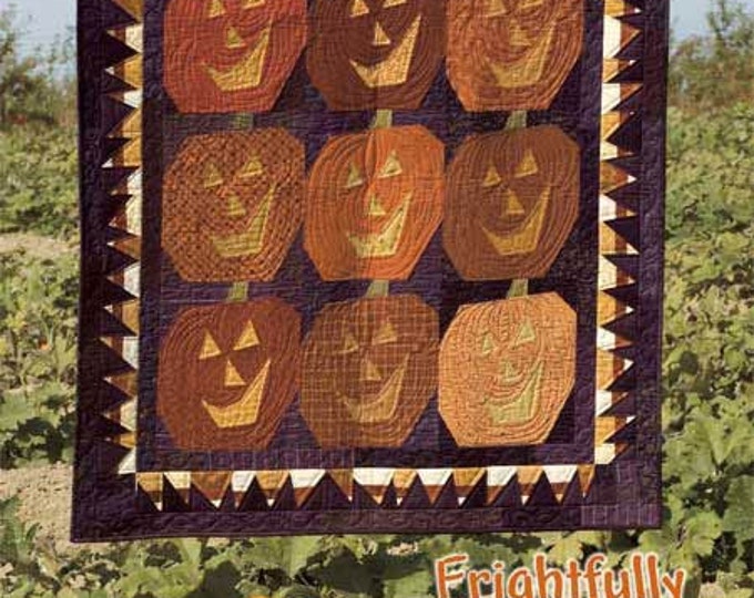Buggy Barn Frightfully Crazy Pumpkin Cat Witches Brooms Country Quilt ...