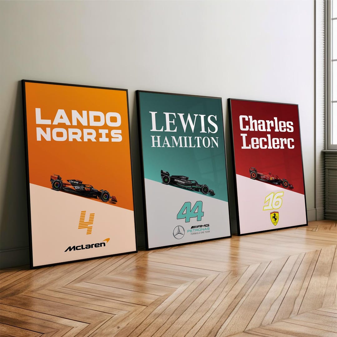Formula 1 Wall Art, Formula 1 Decor, Formula 1 Racing Poster Print ...