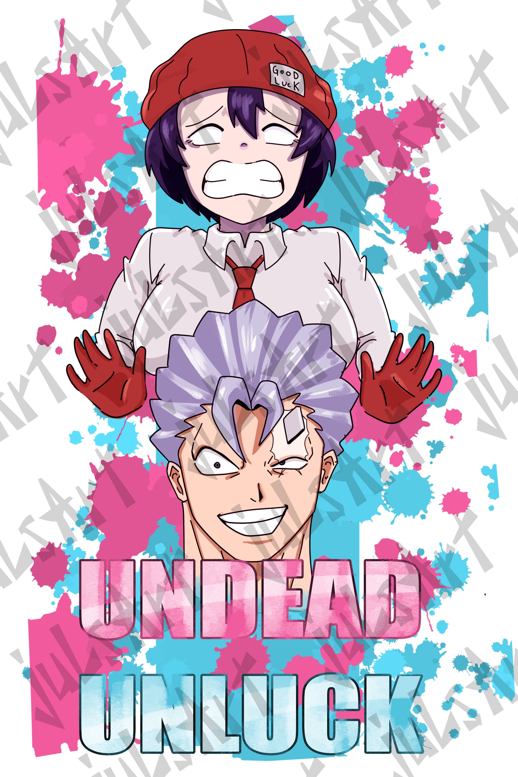 Undead Unluck Anime Design T-shirt, Stickers - Etsy