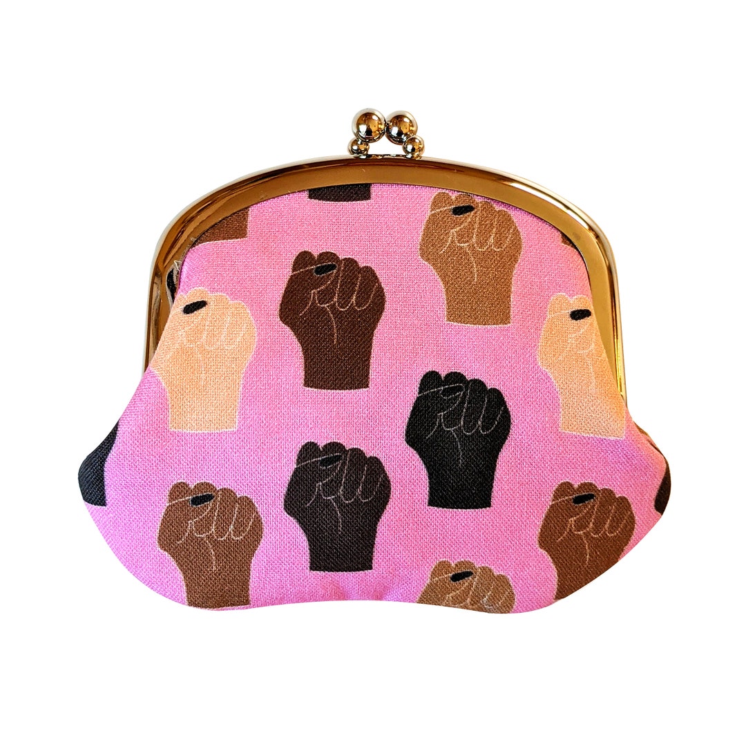 Black Lives Matter Coin Purse - BLM Change Purse in Pink - Etsy