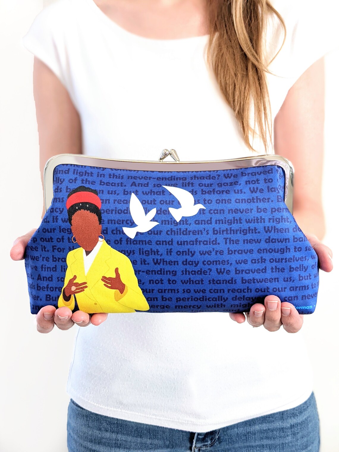 Amanda Gorman Clutch Purse Amanda Gorman Blue Clutch Handbag - Etsy