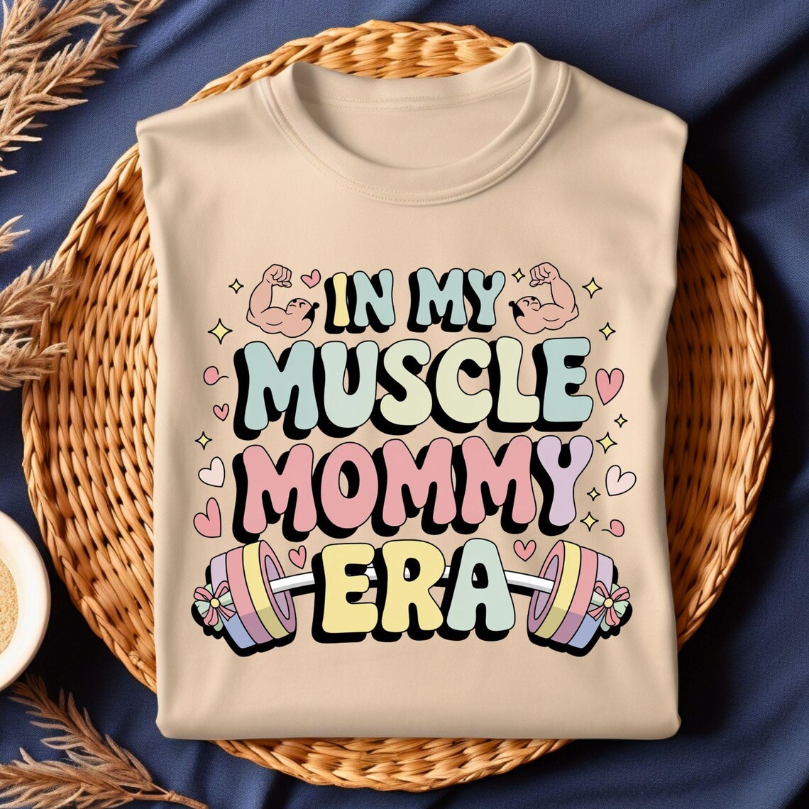 In My Muscle Mommy Era Png Shirt Design, Weightlifting Png, Muscle ...