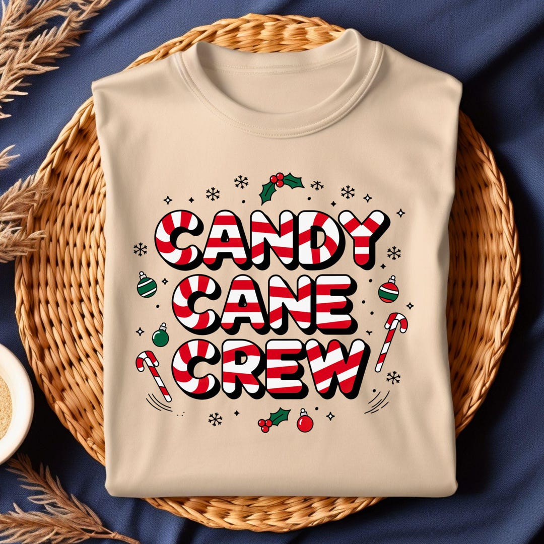 Candy Cane Crew Png, Girl Shirt Png, Christmas Eve Shirt Png, Wordart ...