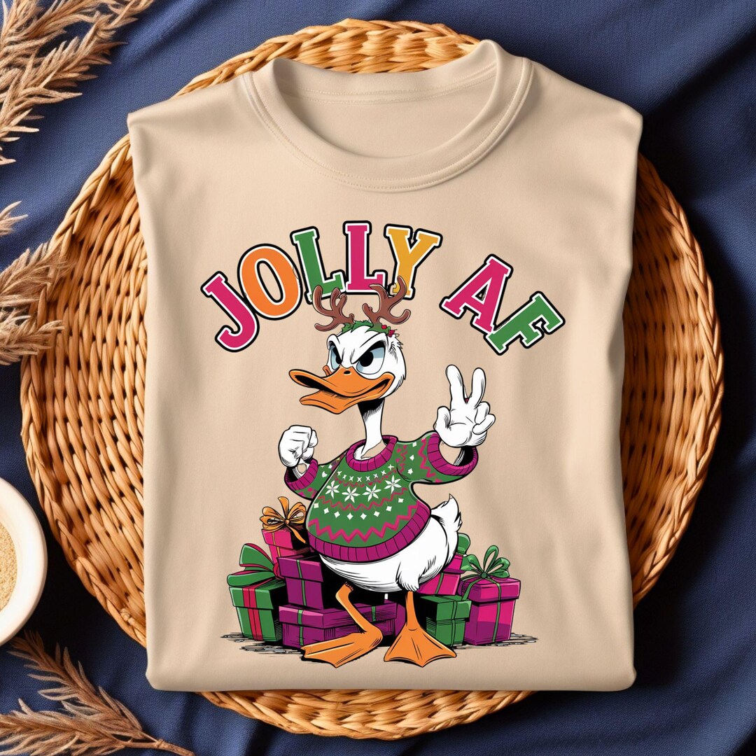 Grumpy Duck Png Sublimation Design, Holiday Vibes Png, Jolly AF Png ...