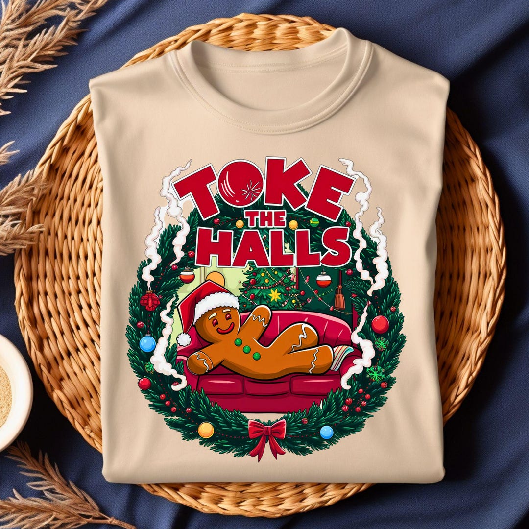 Toke the Halls Christmas PNG, Cartoon Gingerbread Png, Gingerbread Png ...