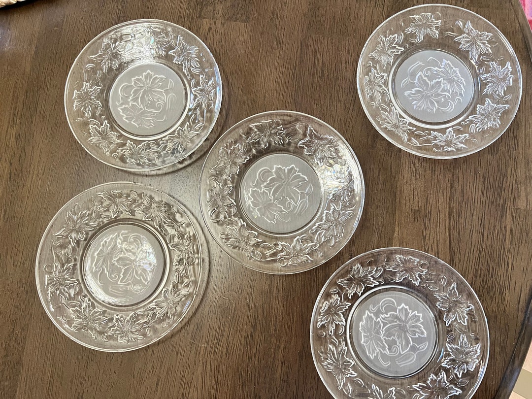 Cystal 6 Inch Bread Plates - Etsy