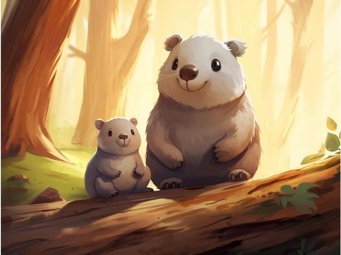 Cute Wombat Clip Art - Etsy