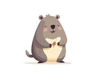 Cute Wombat Clip Art - Etsy