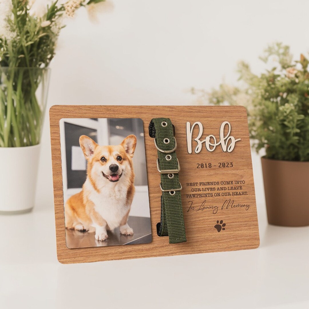 Personalized Cat Memorial Keepsake Photo Frame, Pet Name Sign With ...