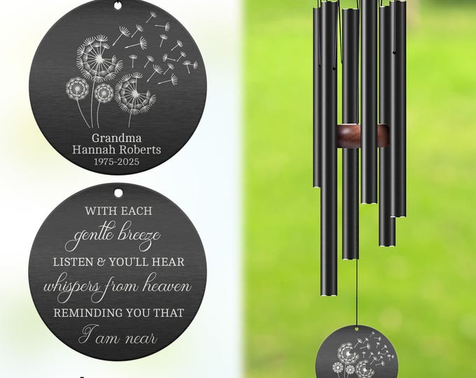 Fused Glass Orange Field of Flowers Wind-chime - Flower Panel Wind ...
