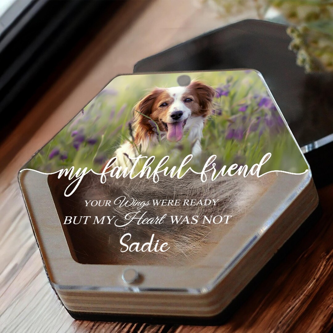 Custom Pet Memorial Photo Box – Personalized Fur Keepsake - Etsy