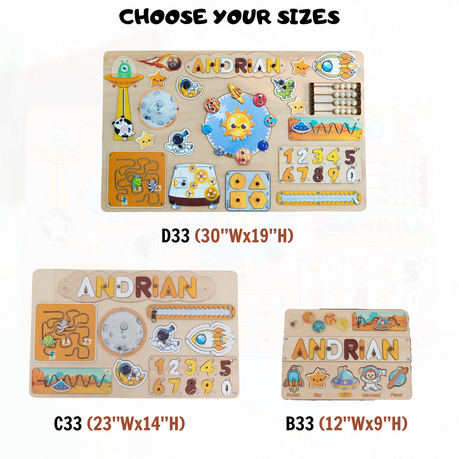 Space Busy Board, Astronaut Activity Board, Montessori Toys ...