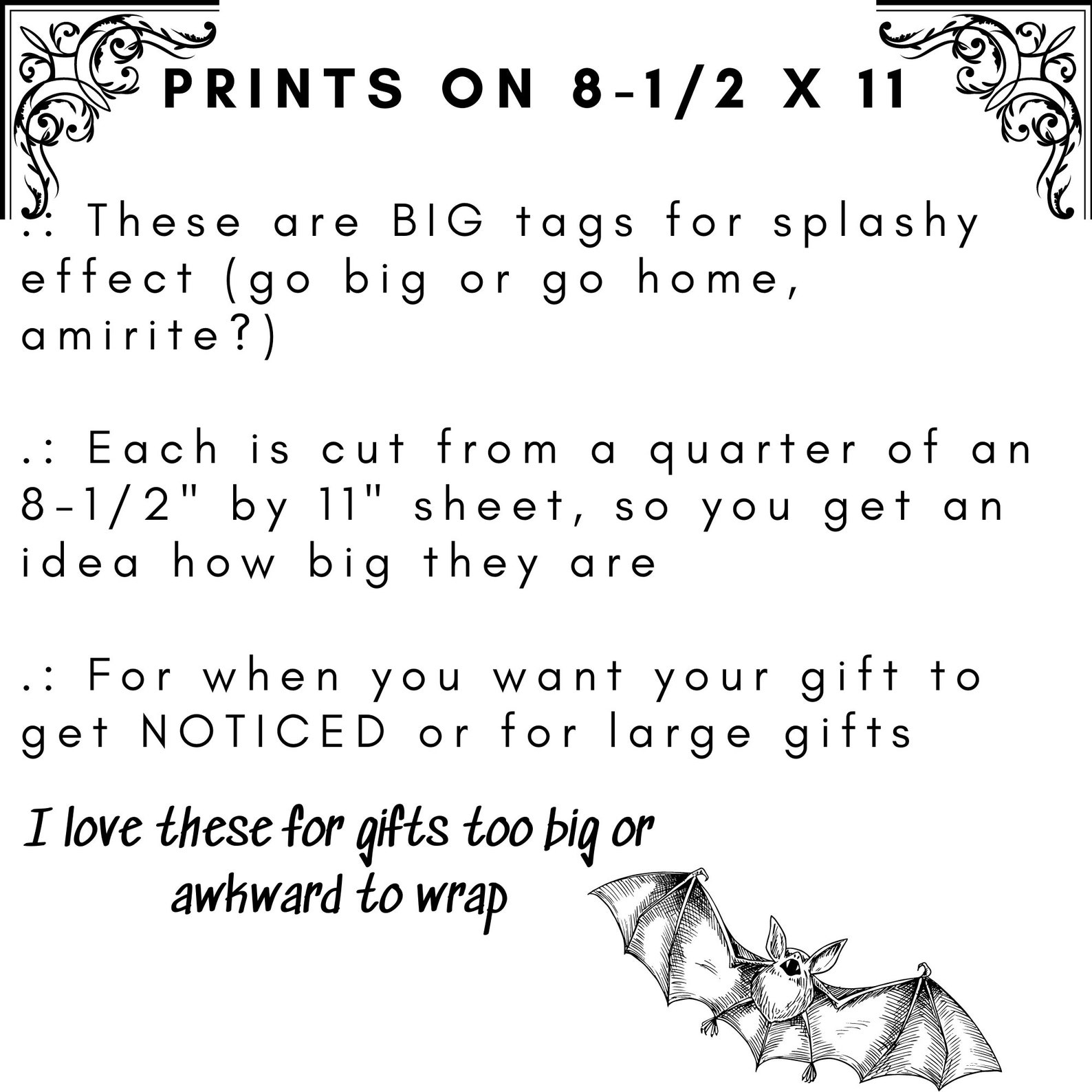 Gothic Gift Tag, Gift Tags Printable, Tags for Gifts, Gifting - Etsy