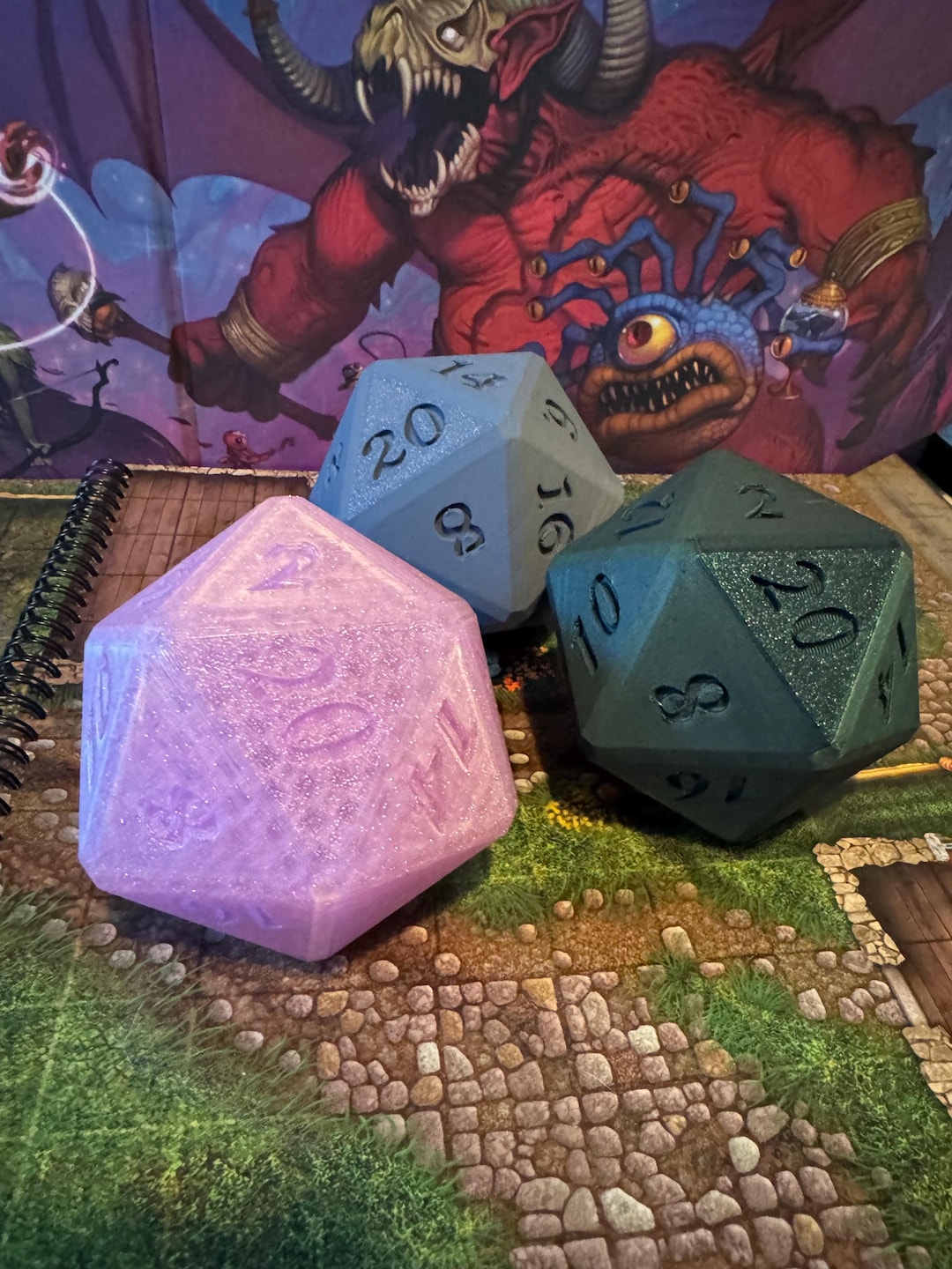 Giant D20 Die | 100mm 20 Sided Die | Custom Big RPG Dice | Tabletop ...