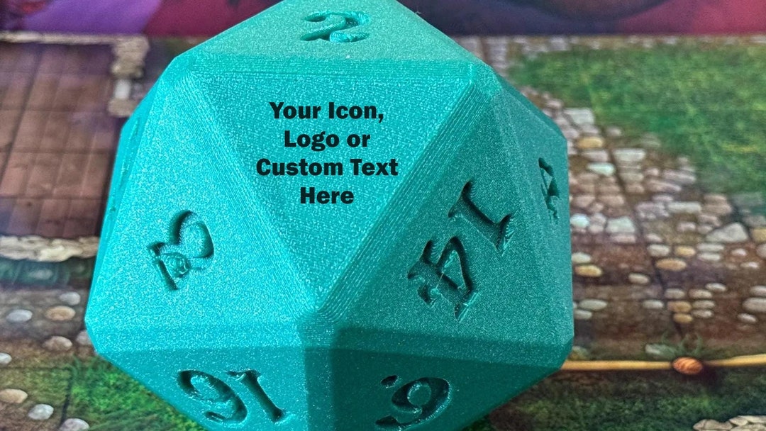 PERSONALIZED Giant D20!! | 100mm 20 Sided Die | Custom Big RPG Dice ...
