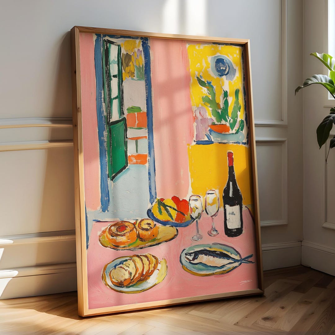 Evening Meal Artwork Gift - Daily Life. Vintage, Art, Print, Poster ...